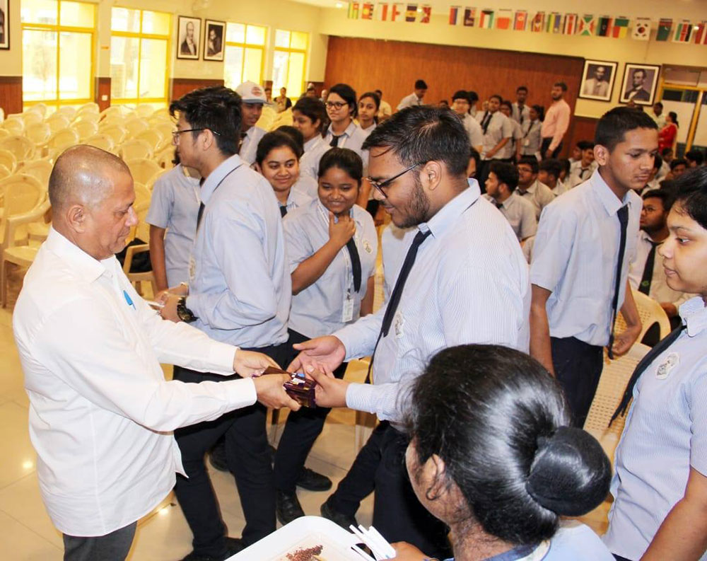 Grade X students of KiiT IS earn blessings of the Founder | KIIT ...