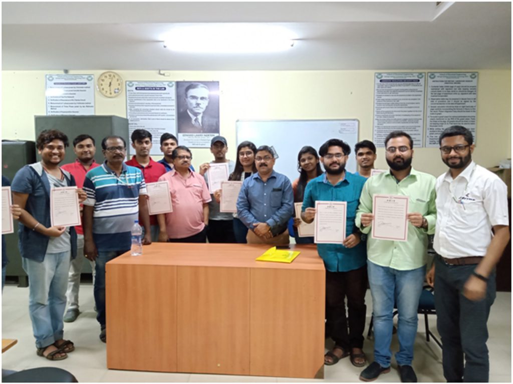 KIIT School of Electrical Engineering distributed certificates to ...