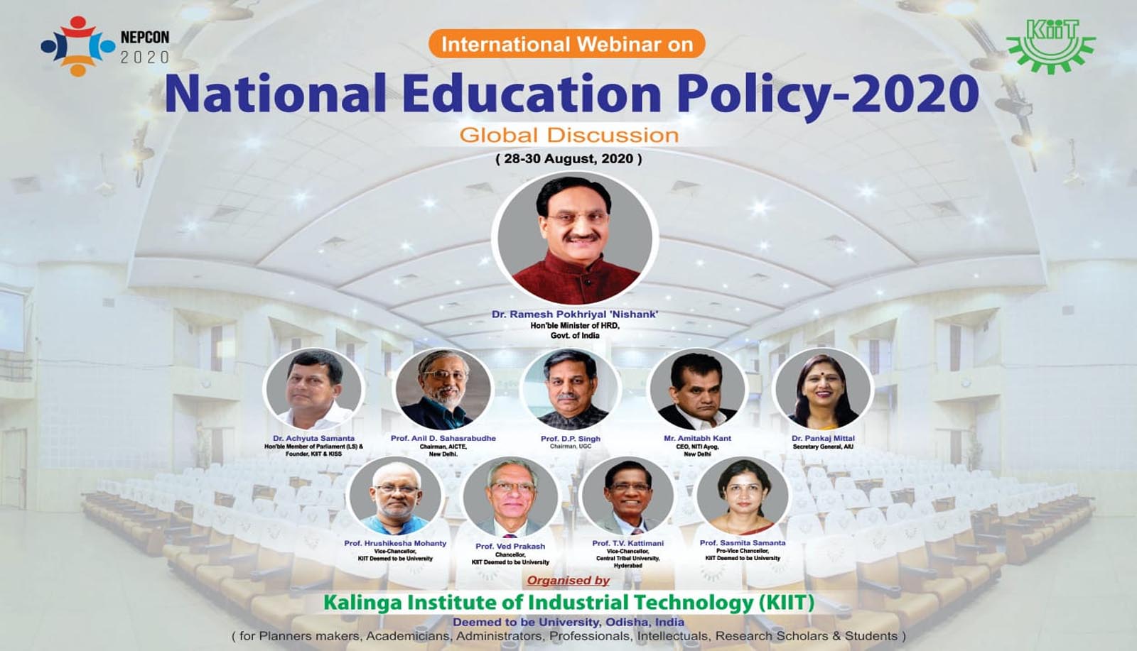 International Webinar on National Education Policy (NEP 2020) at KIIT ...
