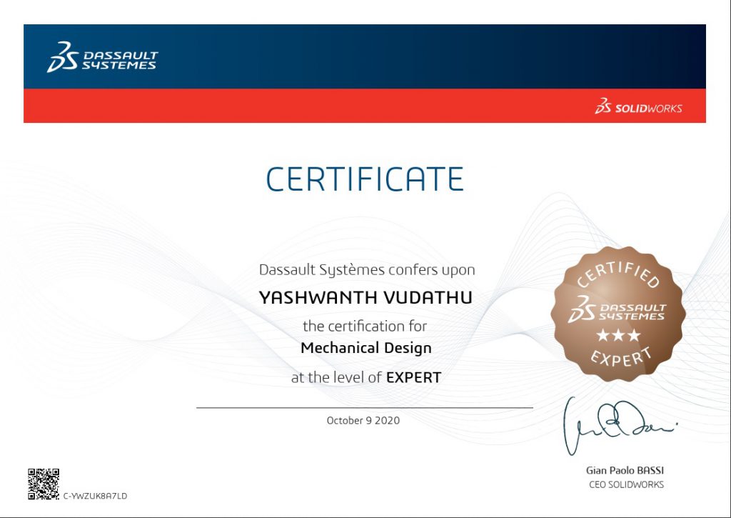 KIIT Alumnus Becomes Certified Solidworks Expert & Solidworks Champion ...