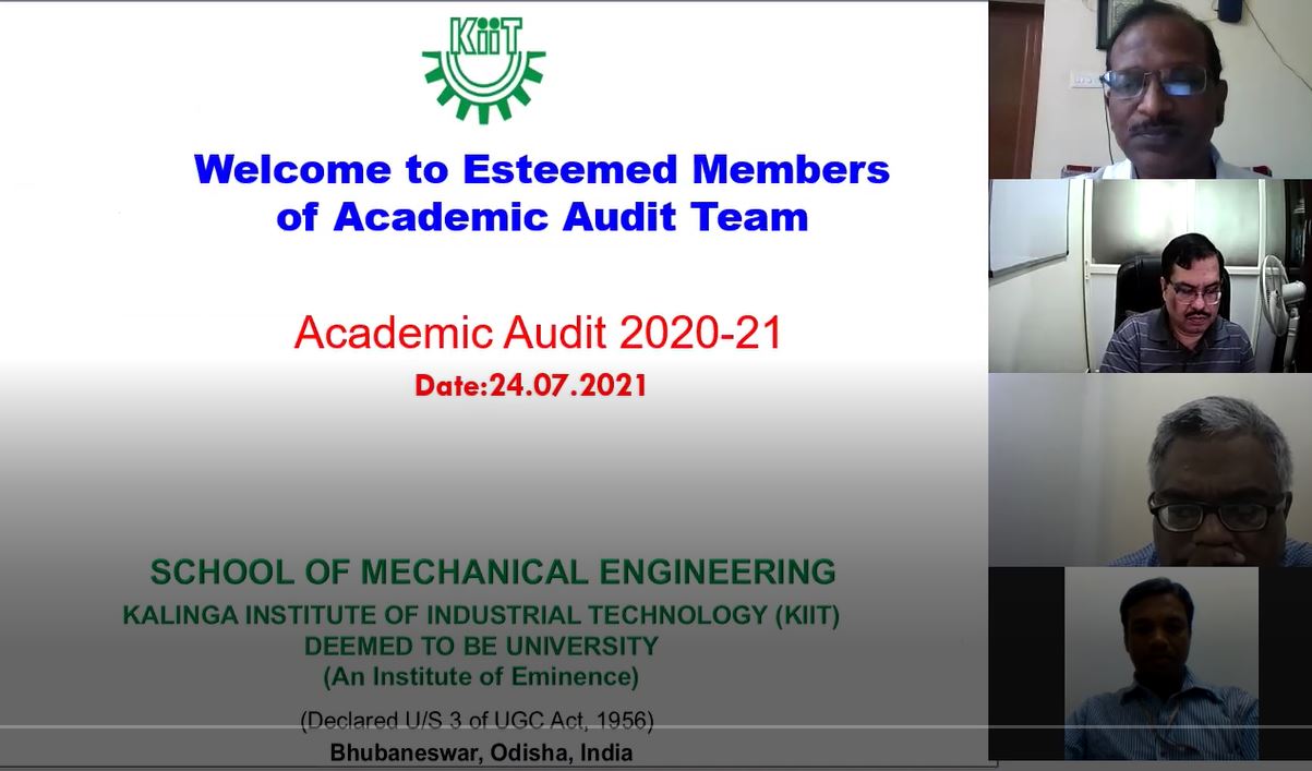 Online Academic Audit (2020-21) Held at Mechanical Engineering KIIT