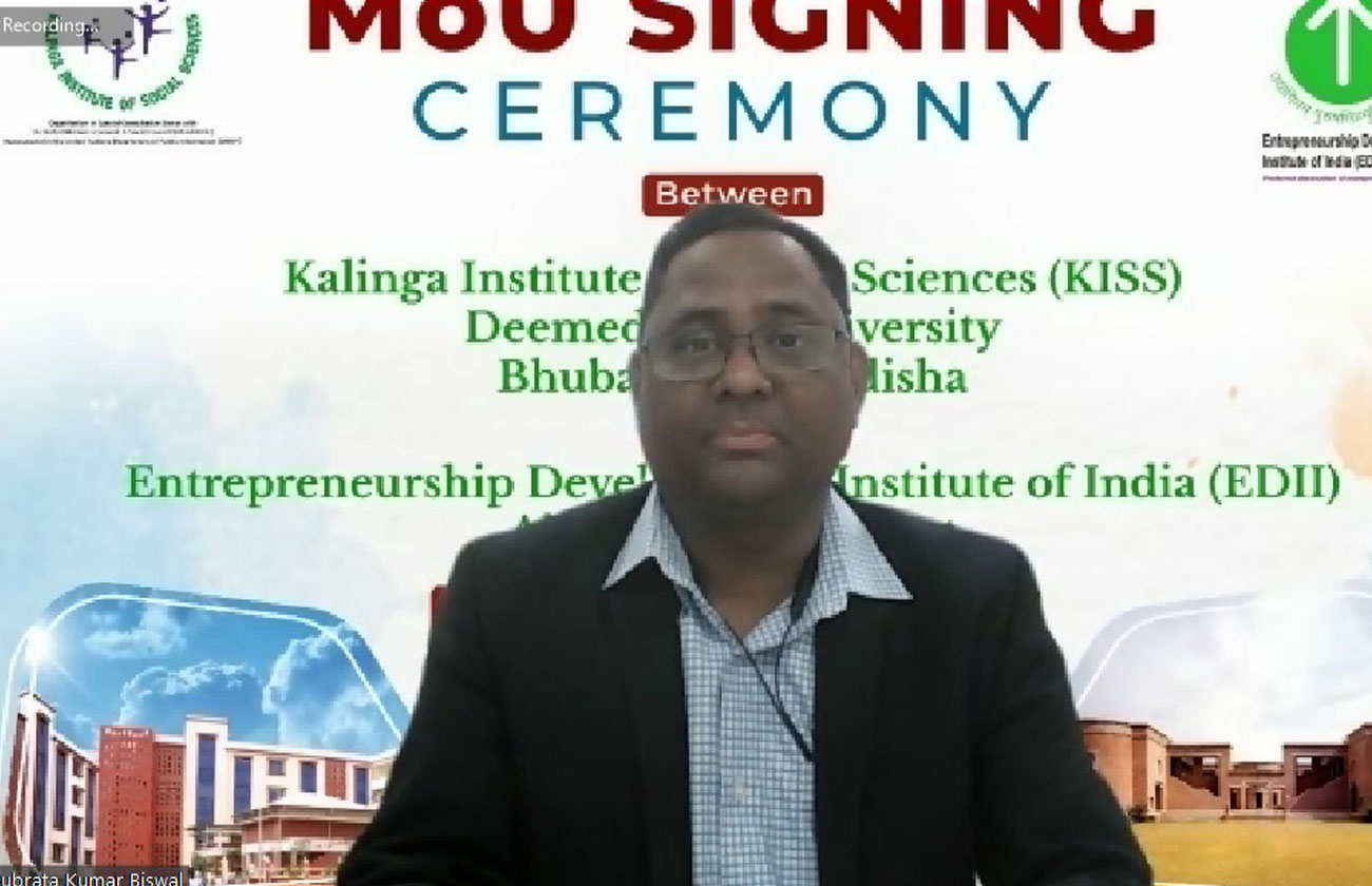 KISS-DU Inks MoU with EDII | KIIT University News & Events
