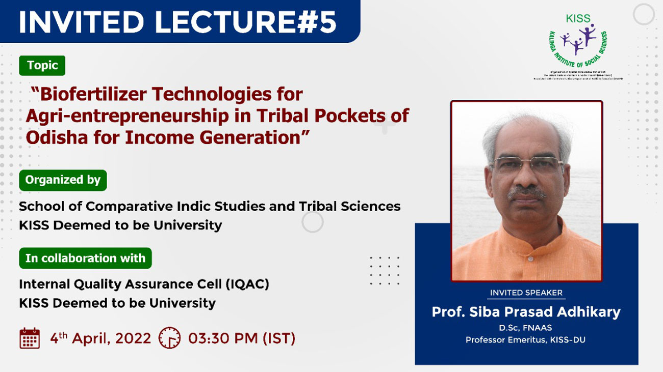 Distinguished Invited Lecture on Bio-fertilizer Technologies at KISS ...